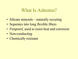 Asbestos: An Overview | PPT