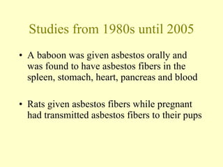 Asbestos: An Overview | PPT