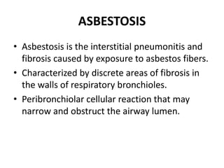 Asbestos related lung disease | PPTX