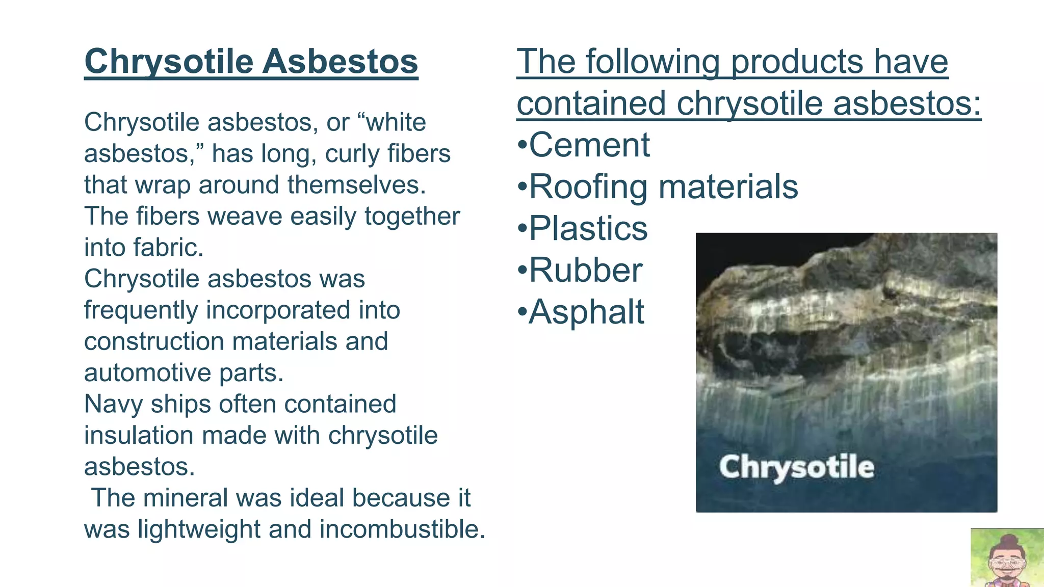 Asbestos as a building material | PPTX