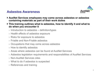 AusNet Services - Asbestos Awareness | PDF