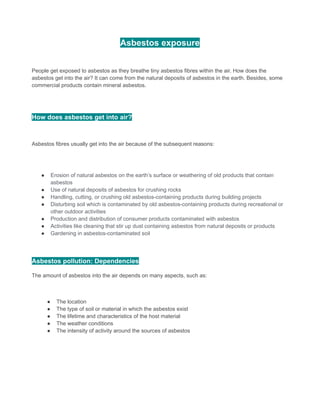 Asbestos Awareness - Things You Should Know to Stay Safe | PDF