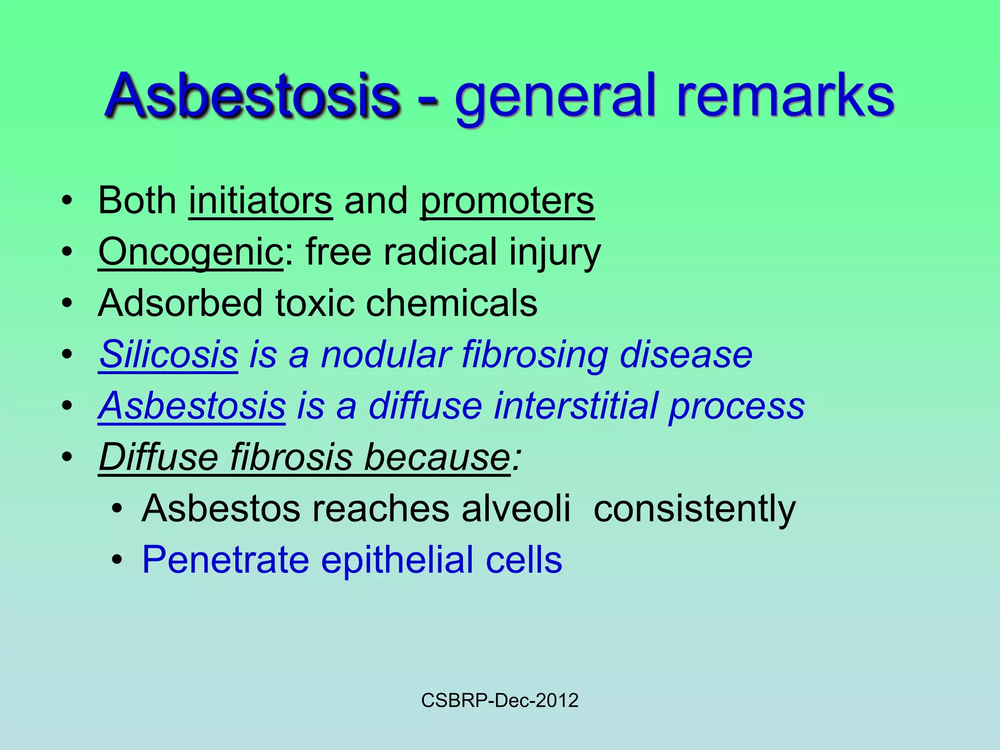 Asbestos&Berylliosis | PDF