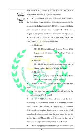 Asbestos case order | PDF