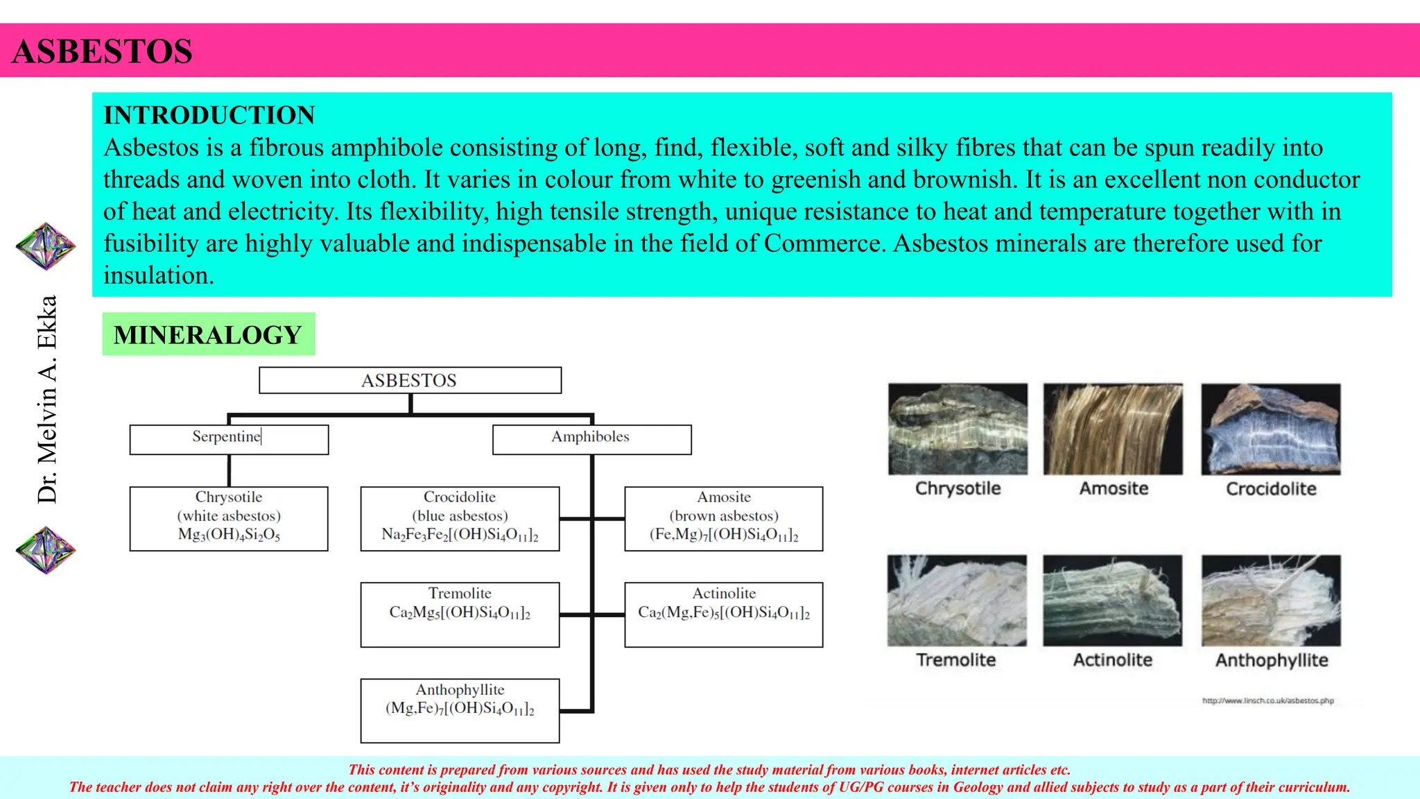 ASBESTOS DEPOSITS -Types, distribution in India | PDF