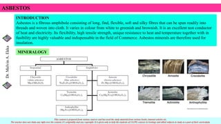 ASBESTOS DEPOSITS -Types, distribution in India | PDF