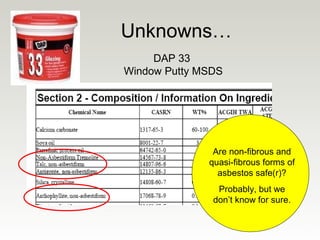 Asbestos in Homes-Guidance for Homeowners | PPT