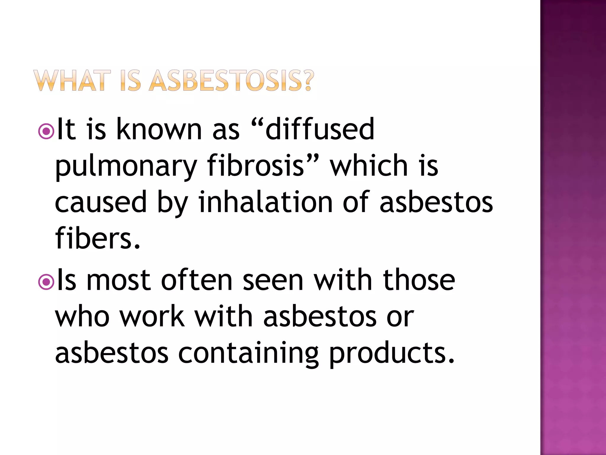 Asbestosis | PPTX