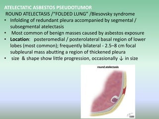 IMAGING FEATURES IN ASBESTOSIS | PPTX