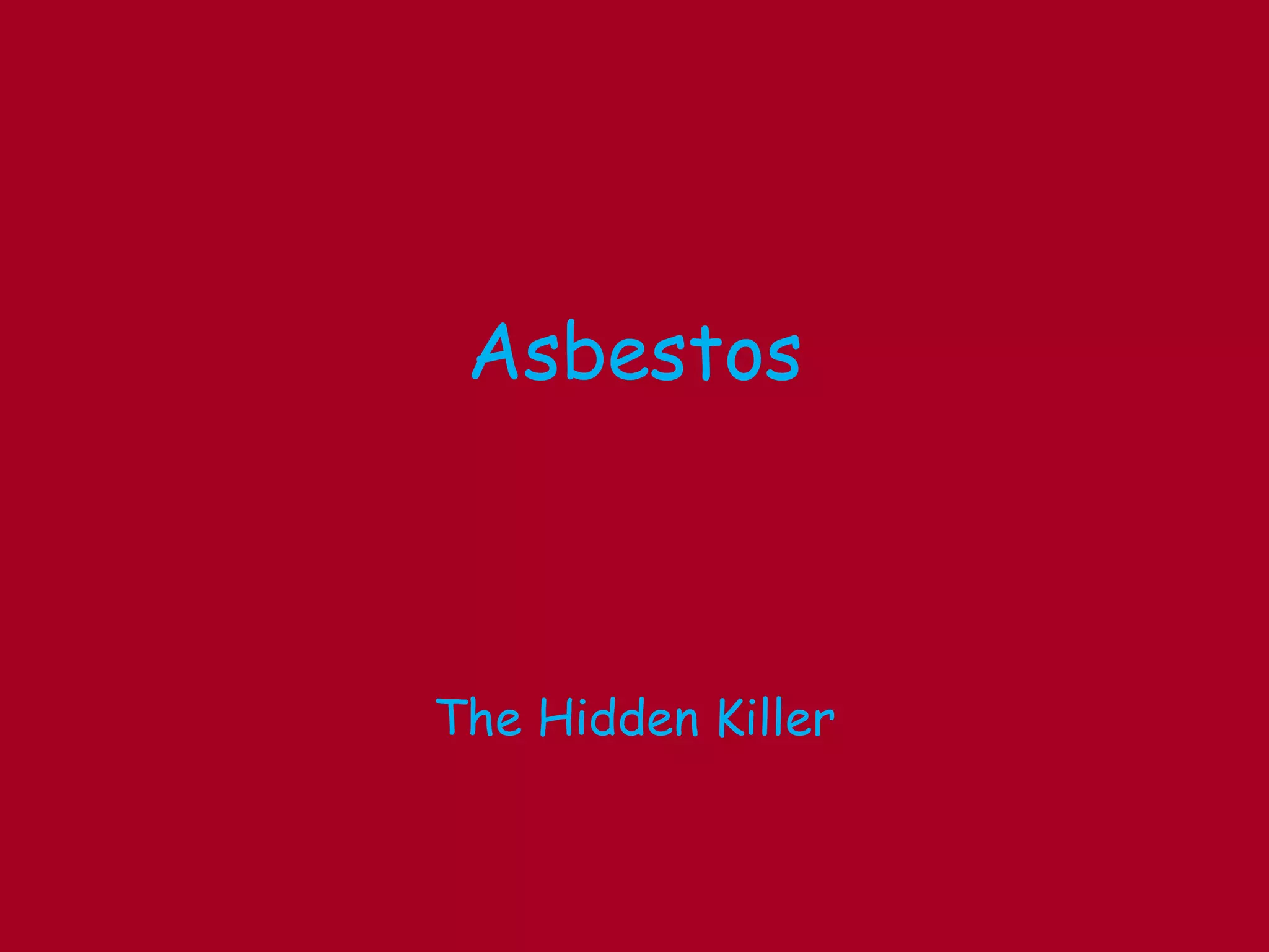 Asbestos Learning Tool | PPTX