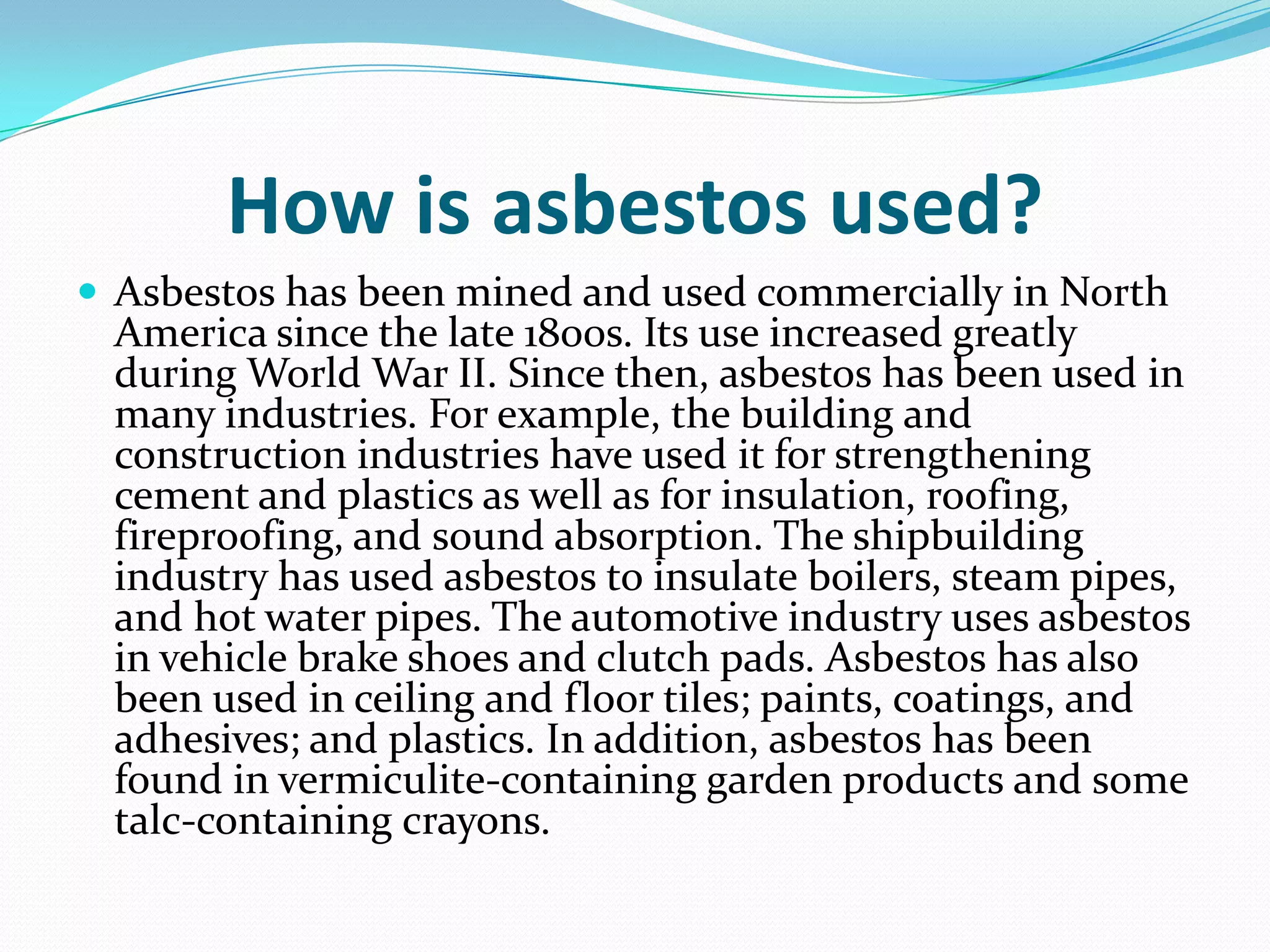Asbestos presentation | PPTX