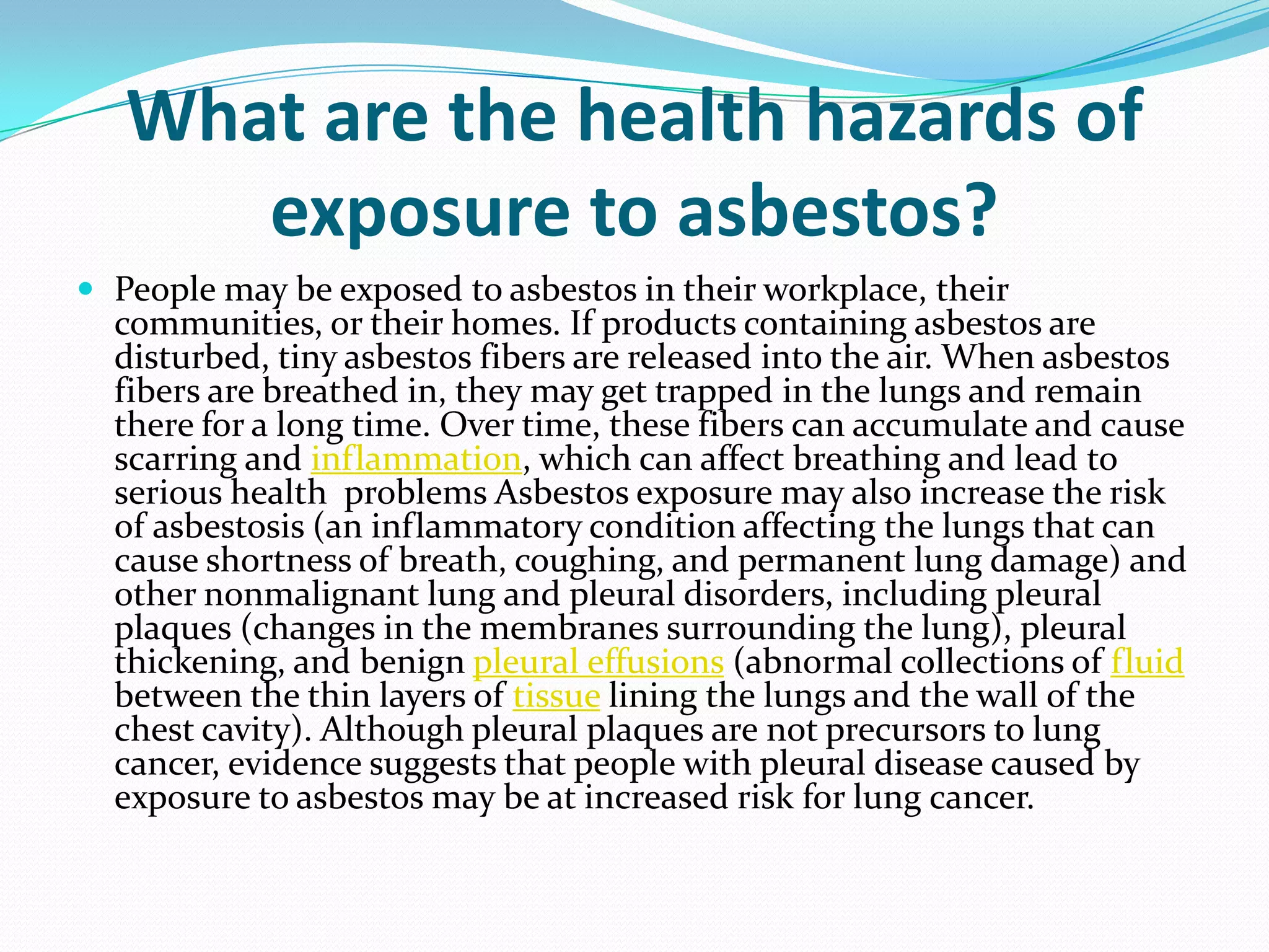 Asbestos presentation | PPTX