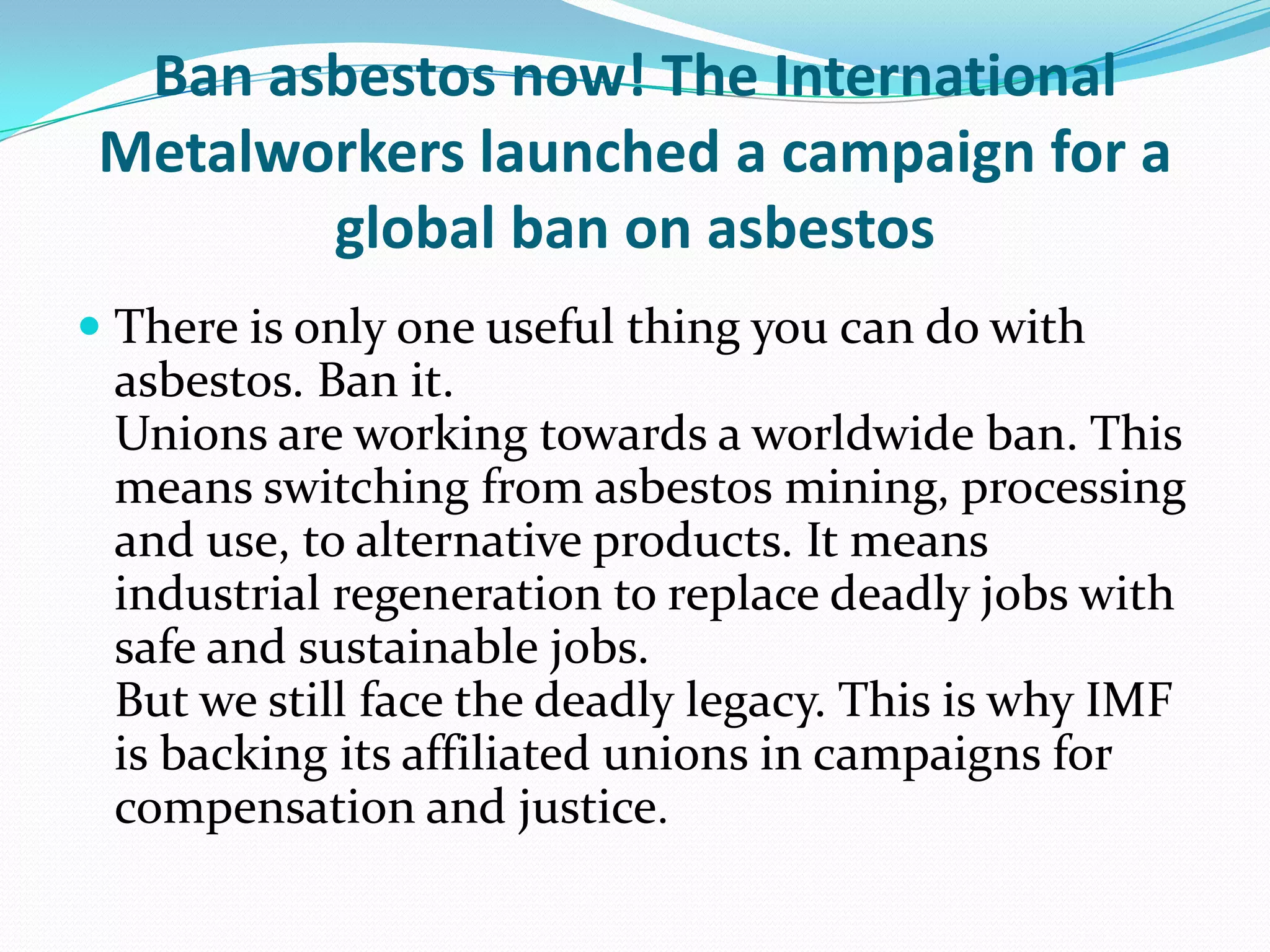 Asbestos presentation | PPTX