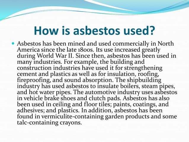 Asbestos presentation | PPT