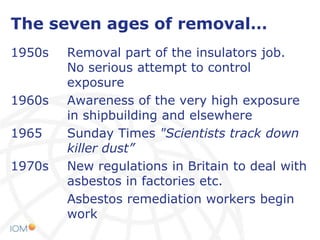 Asbestos exposure in asbestos insulation removal work at #asbestos2014 ...