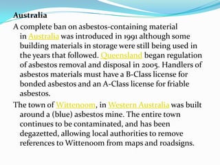 Asbestos, to ban or not | PPTX