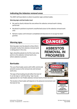 Asbestos workbook | PDF
