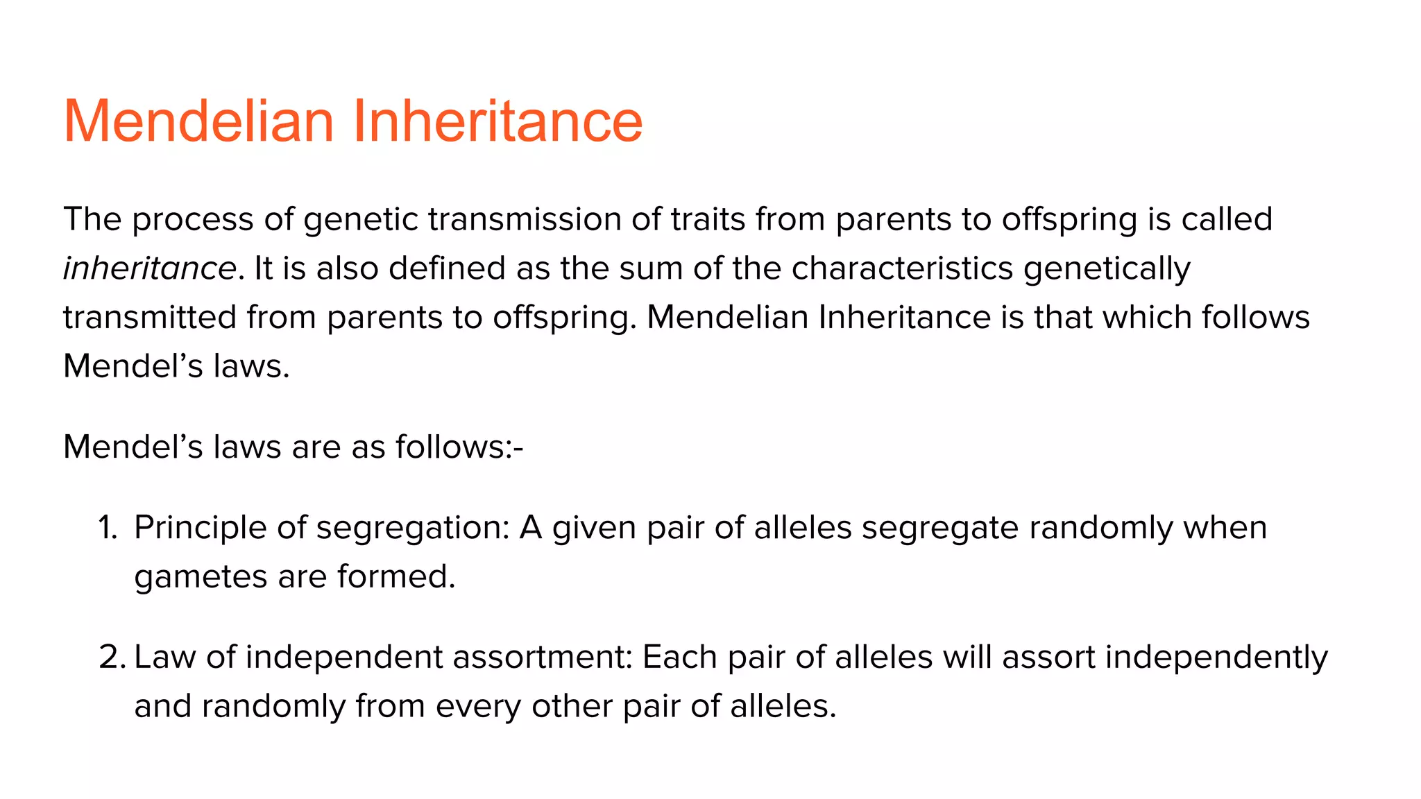 Non-Mendelian Inheritance | PPTX