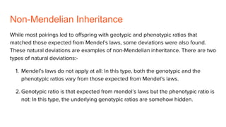 Non-Mendelian Inheritance | PPTX | Blood Disorders | Diseases and ...