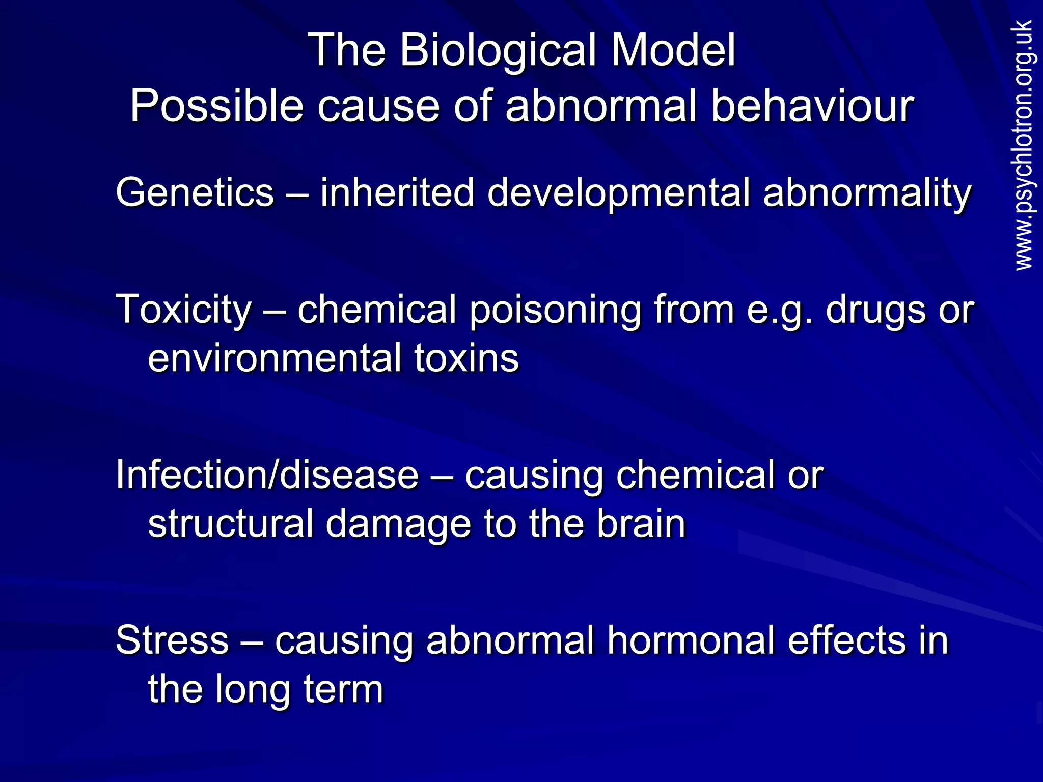 AS The biological model of abnormality | PPTX