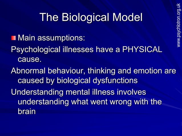 AS The biological model of abnormality | PPT