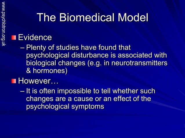 AS The biological model of abnormality | PPT