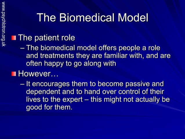 AS The biological model of abnormality | PPT