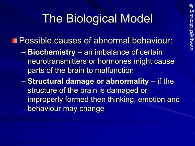 AS The biological model of abnormality | PPT