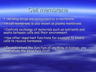 As biology cell membranes colstons | PPT