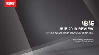 Asb 2019 IBIE review | PPT