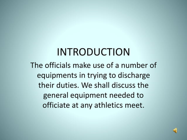 EQUIPMENT THAT ARE USED WHEN OFFICIATING ATHLETES | PPTX | Track and ...