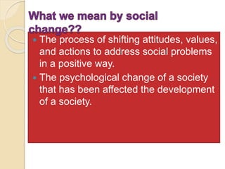 Agents of social change | PPTX