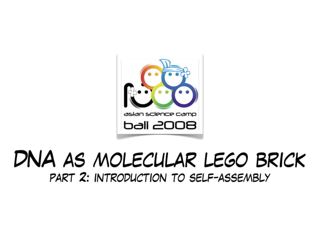 DNA as molecular LEGO brick (part 2) | PDF