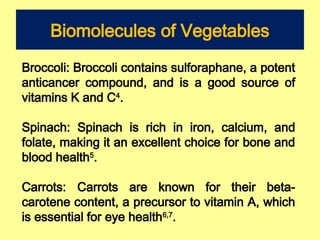 Novel Biomolecules from Horticultural Crops and Their Role in ...