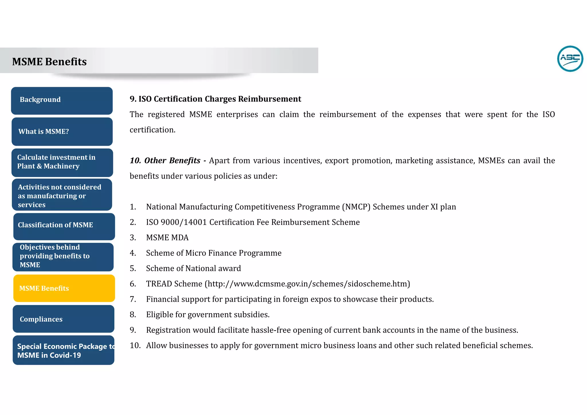 ASC - Classification of micro small and medium enterprises (MSME ...