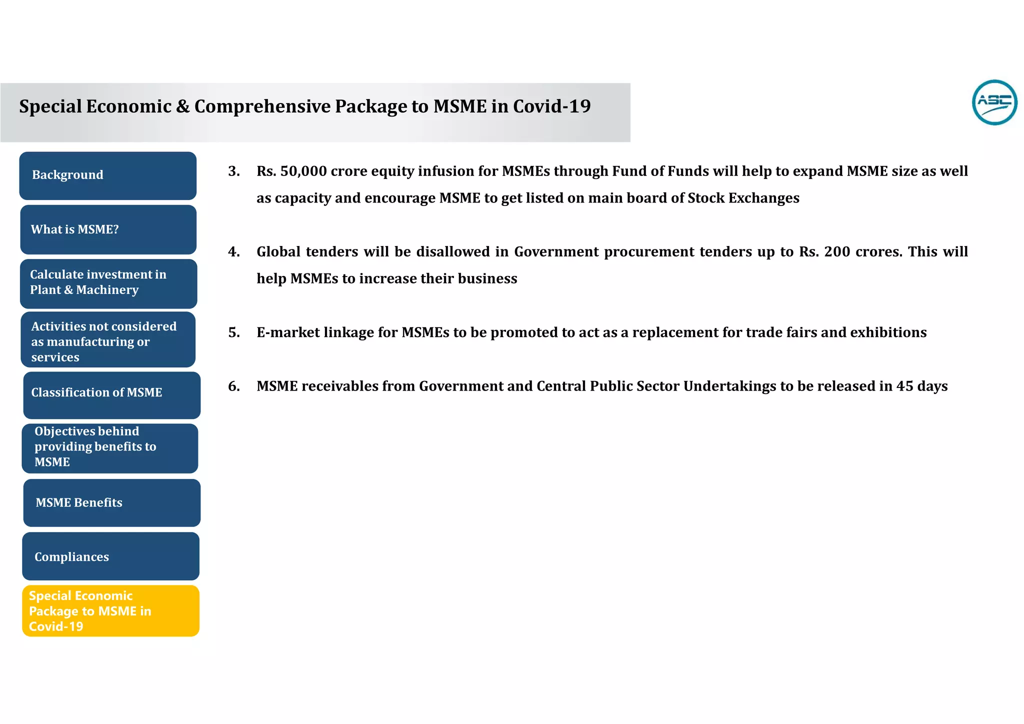 ASC - Classification of micro small and medium enterprises (MSME ...
