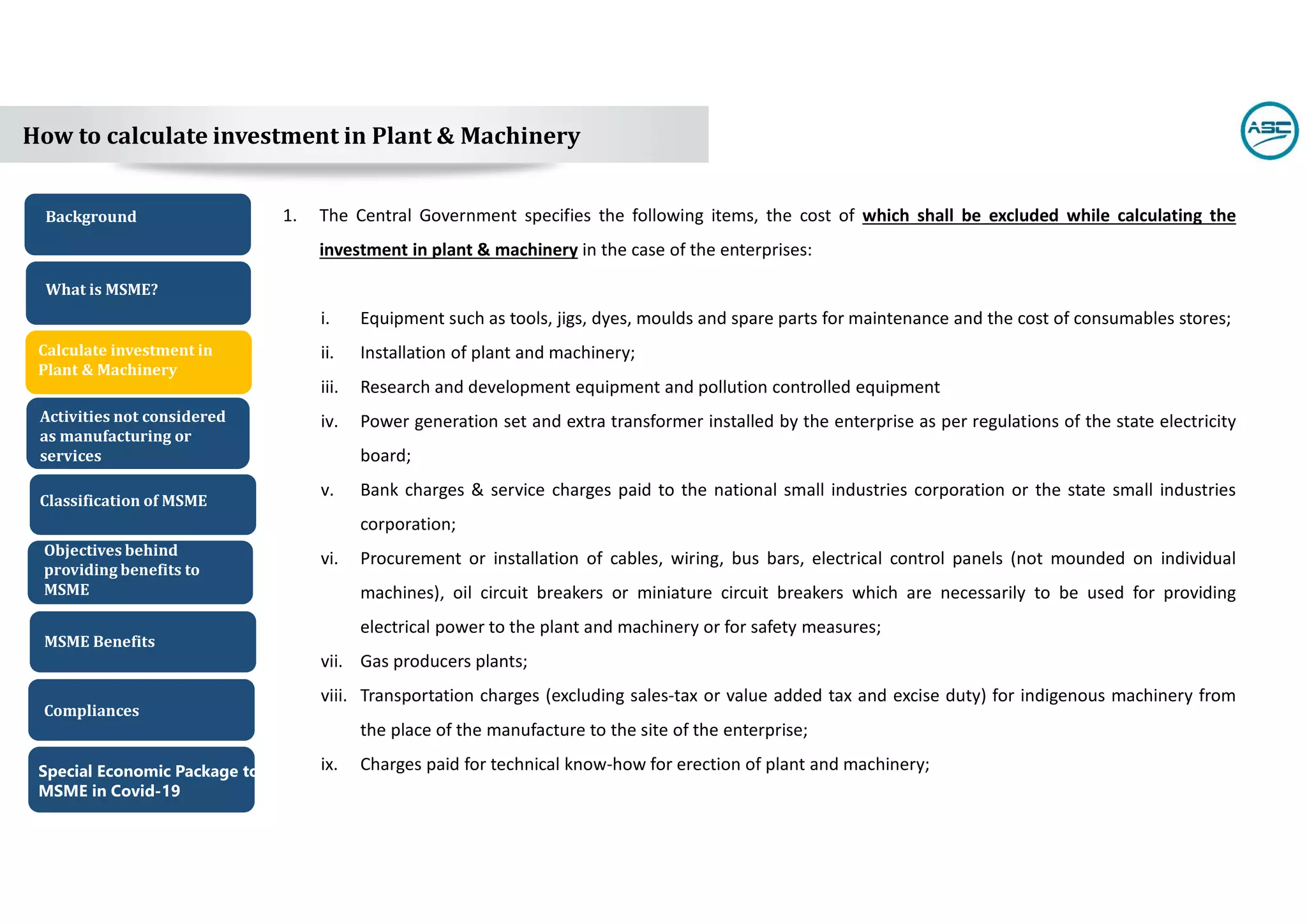 ASC - Classification of micro small and medium enterprises (MSME ...