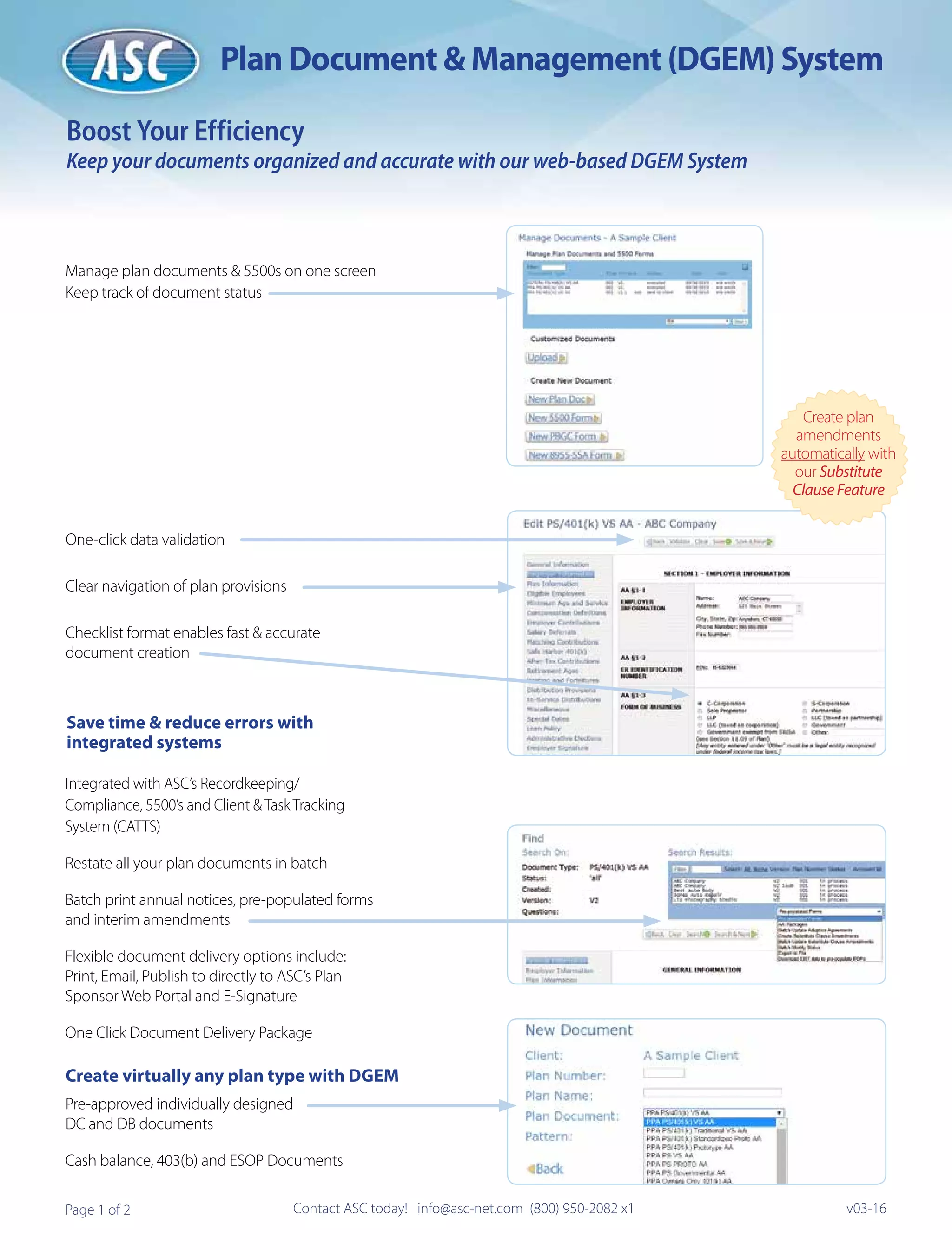 ASC: Plan Document & Management System | PDF