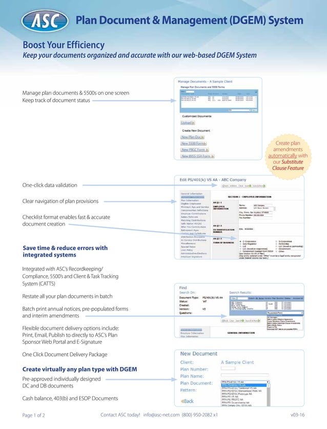 ASC: Plan Document & Management System | PDF