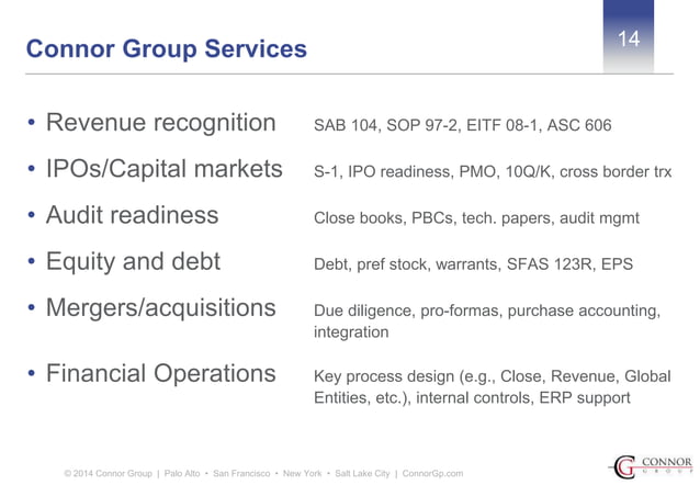 ASC 606 Implementation Strategy with Connor Group and Leeyo Software | PPT