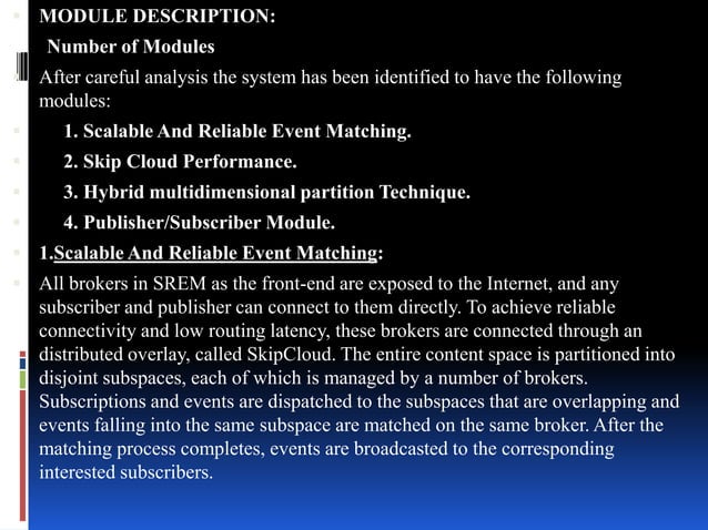 A scalable and reliable matching service slide | PPT