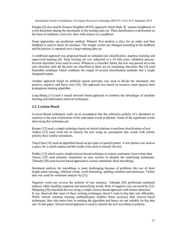 A scalable, lexicon based technique for sentiment analysis | PDF