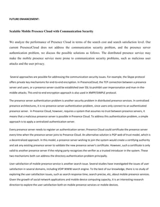 JAVA 2013 IEEE MOBILECOMPUTING PROJECT A scalable server architecture for mobile presence ...