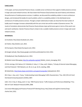JAVA 2013 IEEE MOBILECOMPUTING PROJECT A scalable server architecture for mobile presence ...