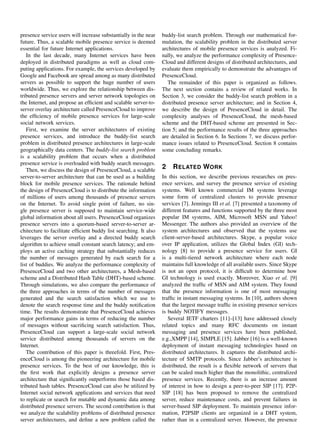 A scalable server architecture for mobile presence services in social ...