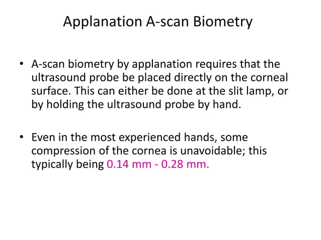 A SCAN, B SCAN & BIOMETRY---19.pptx | Eye and Vision Conditions ...