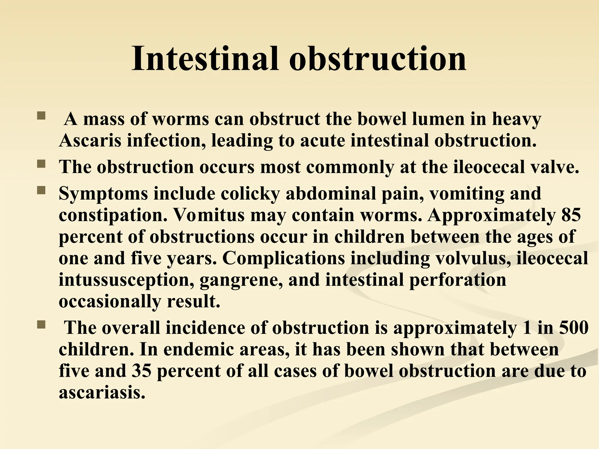 ASCARIASIS from defination to treatment . | PPT