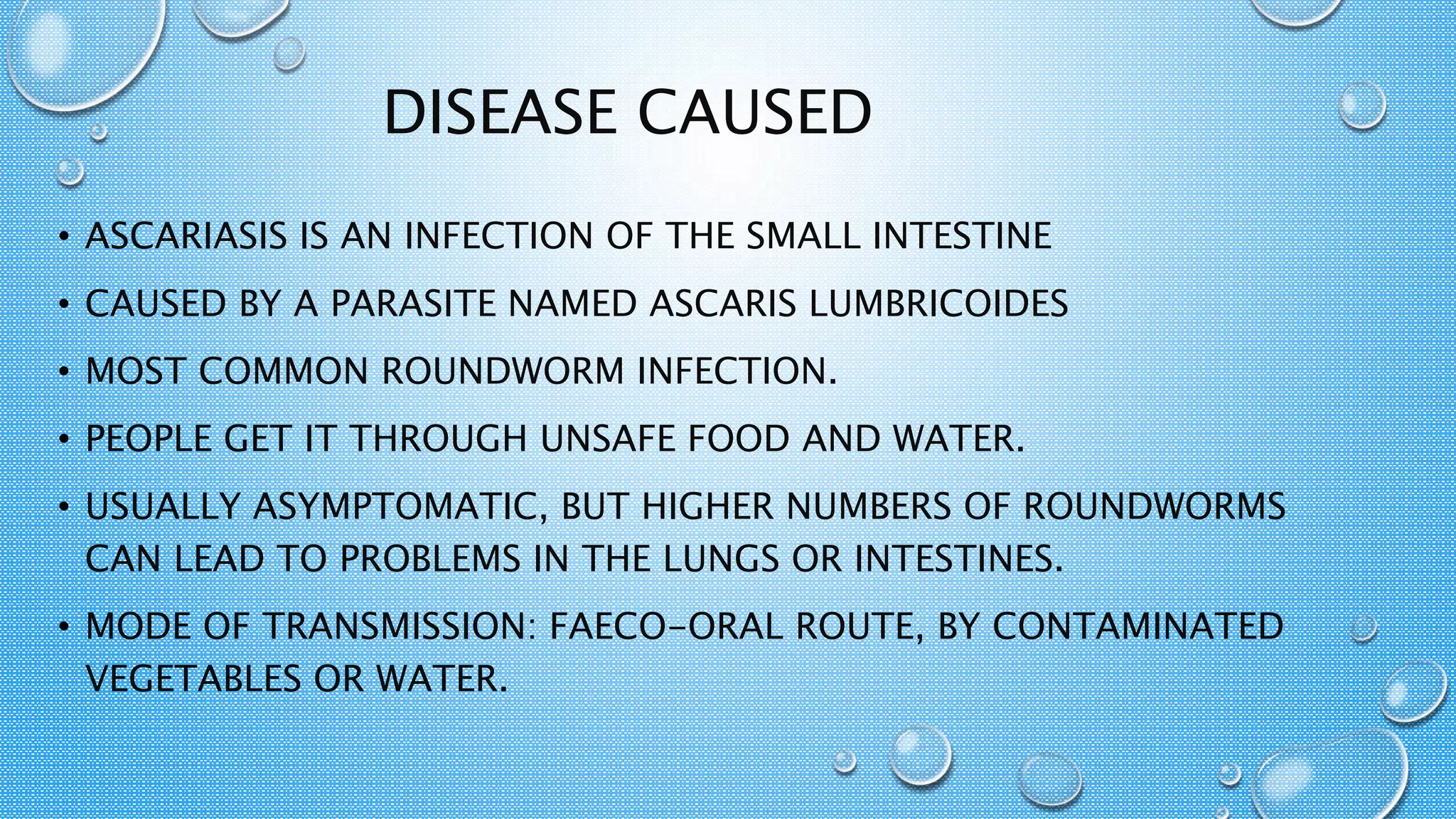 Ascariasis disease | PPTX