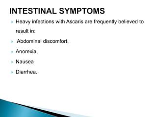 Round worms (Ascaris lumbricoides) introduction | PPTX