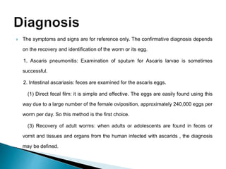 Round worms (Ascaris lumbricoides) introduction | PPT